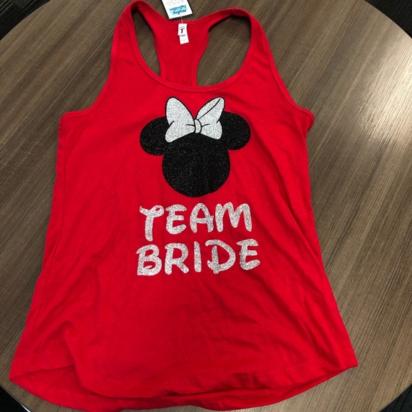 Tops | Minnie Mouse Team Bride Sparkle Tank Top | Poshmark